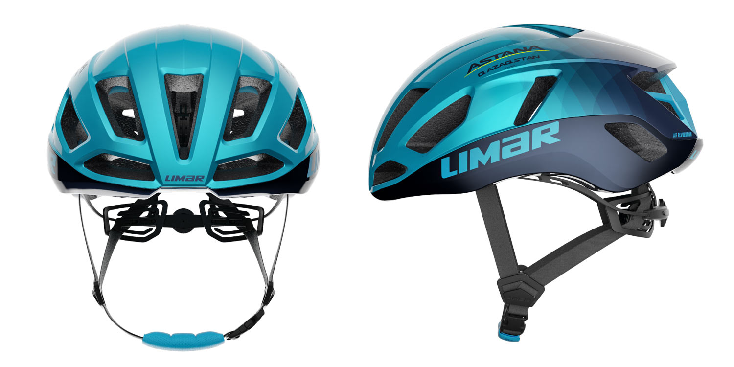 Astana Qazaqstan TeamがブエルタでUFOクリップ式テールコーンの付属したLimar Air Atlasの新型ヘルメットを ...